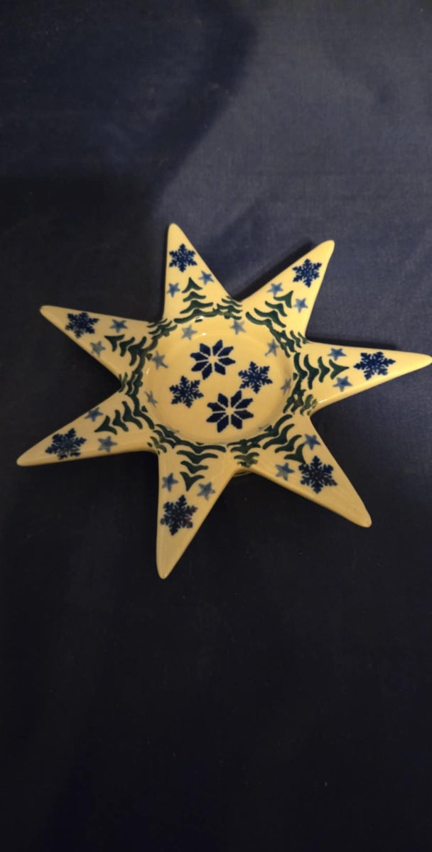 Large Winter Wonderland Star Tealight Holder – Polish Pottery Pantry