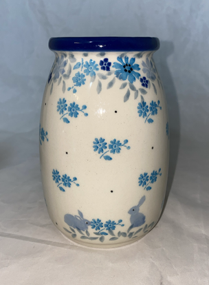 Blue Bunny Jug Vase - Shape: 196 - Pattern: Blue Bunny – Polish Pottery ...