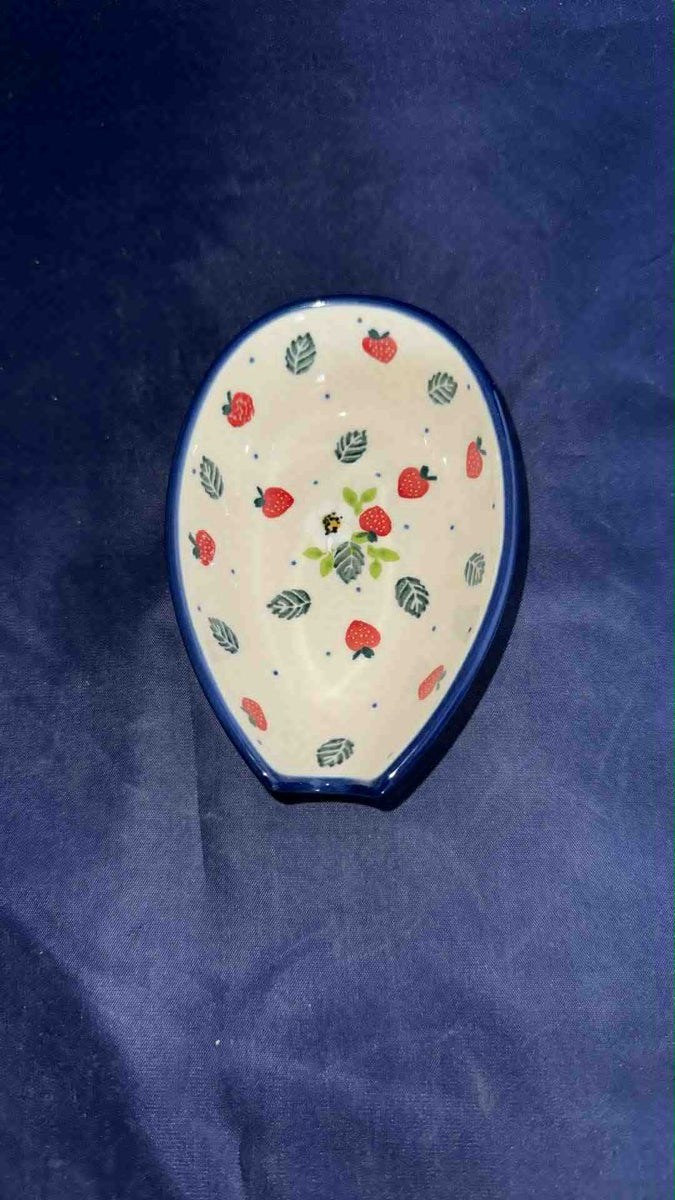 Ceramika Artystyczna Strawberry Spoon Rest - Shape 381 - Pattern Straw ...