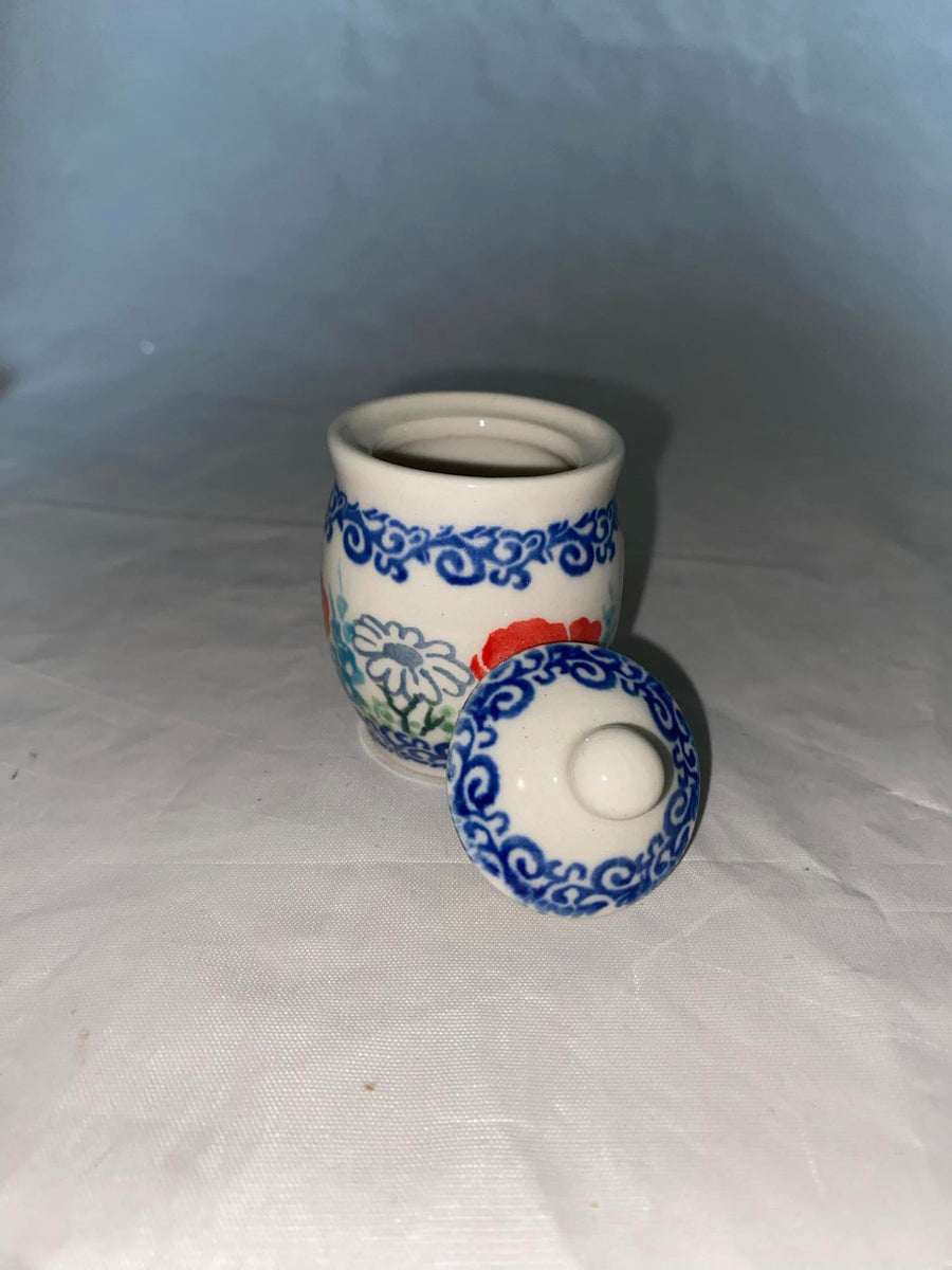 Red Poppy with Butterfly Mini Canister - Shape 312 - Pattern Red Poppy ...