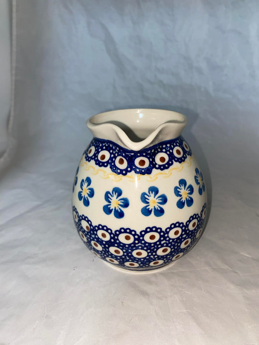 Blue Flower Sm. Pitcher - Pattern Blue Flower – Polish Pottery Pantry
