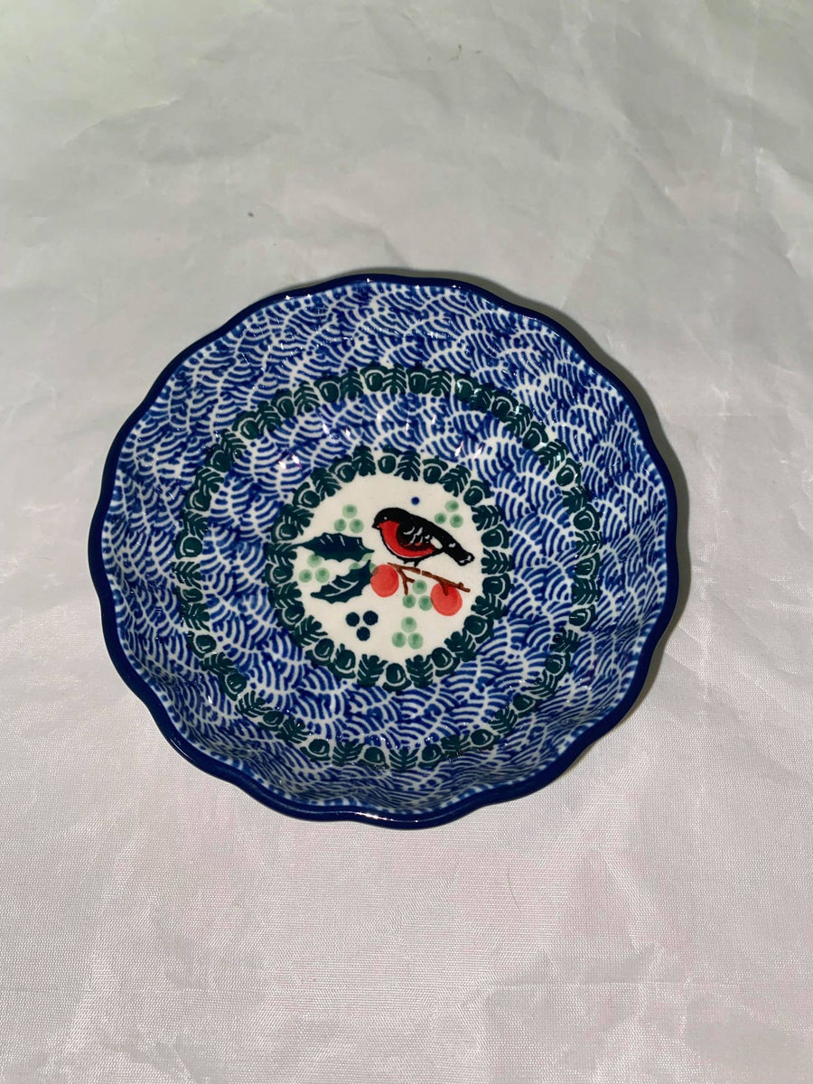 Red Cardinal Scalloped Bowl - Shape 023 - Pattern Red Cardinal – Polish ...